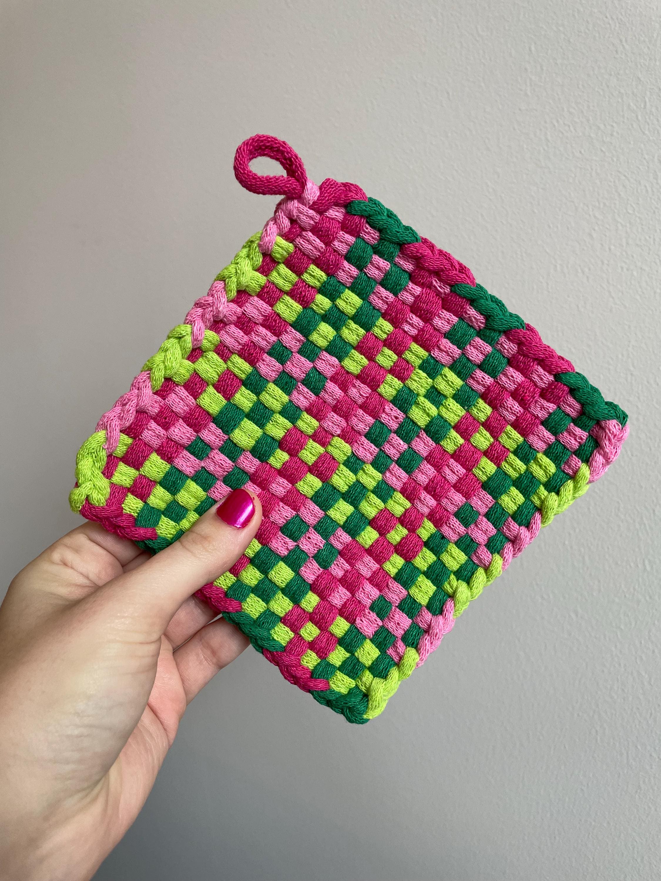 Set of 2 Loomed Potholder Hot Pads, Watermelon - Etsy