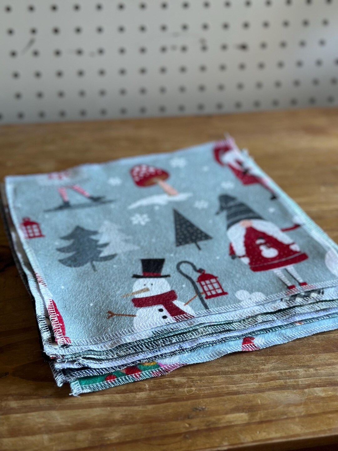 Christmas Themed Reusable Paper Towels 100% Flannel Unpaper Towel - Etsy