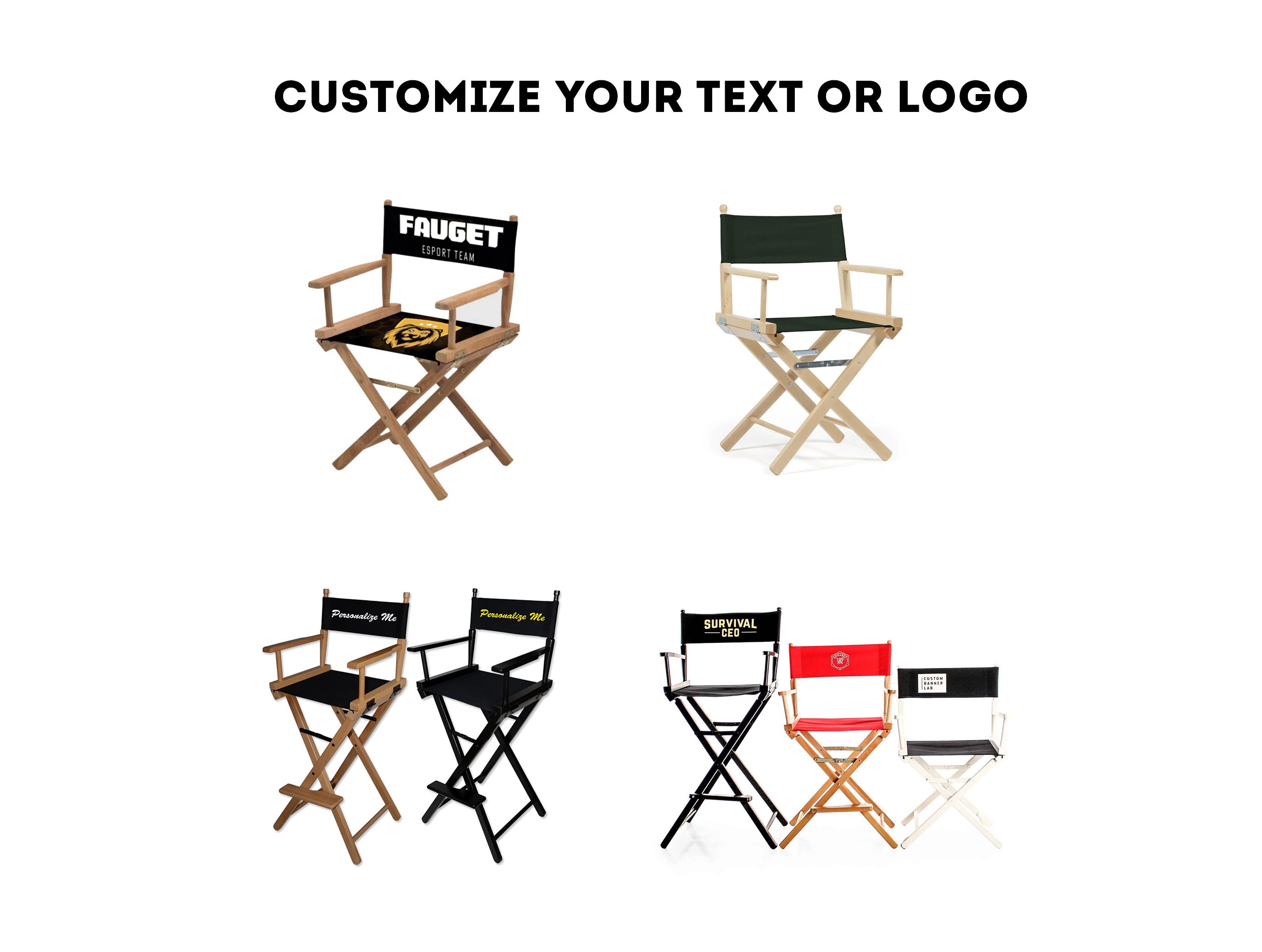 Embroidery ready Director's Chair Cover Set/made in the U.S.A - Etsy