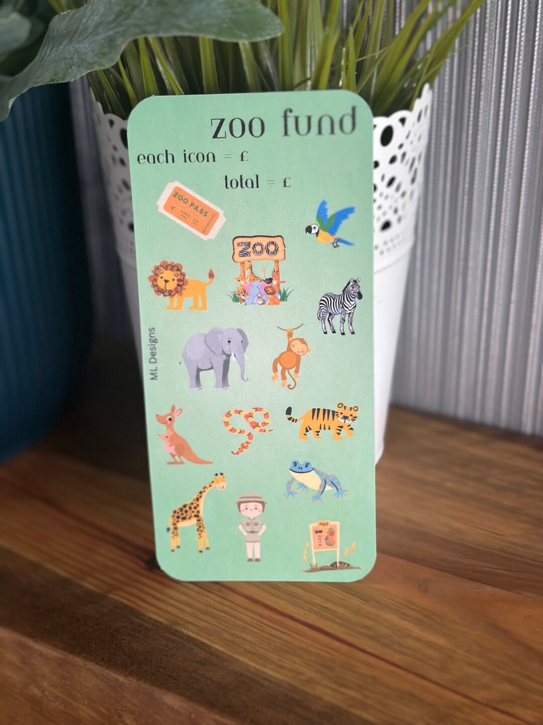 Zoo Fund Savings Tracker: Laminated Money Saving Challenge - Etsy
