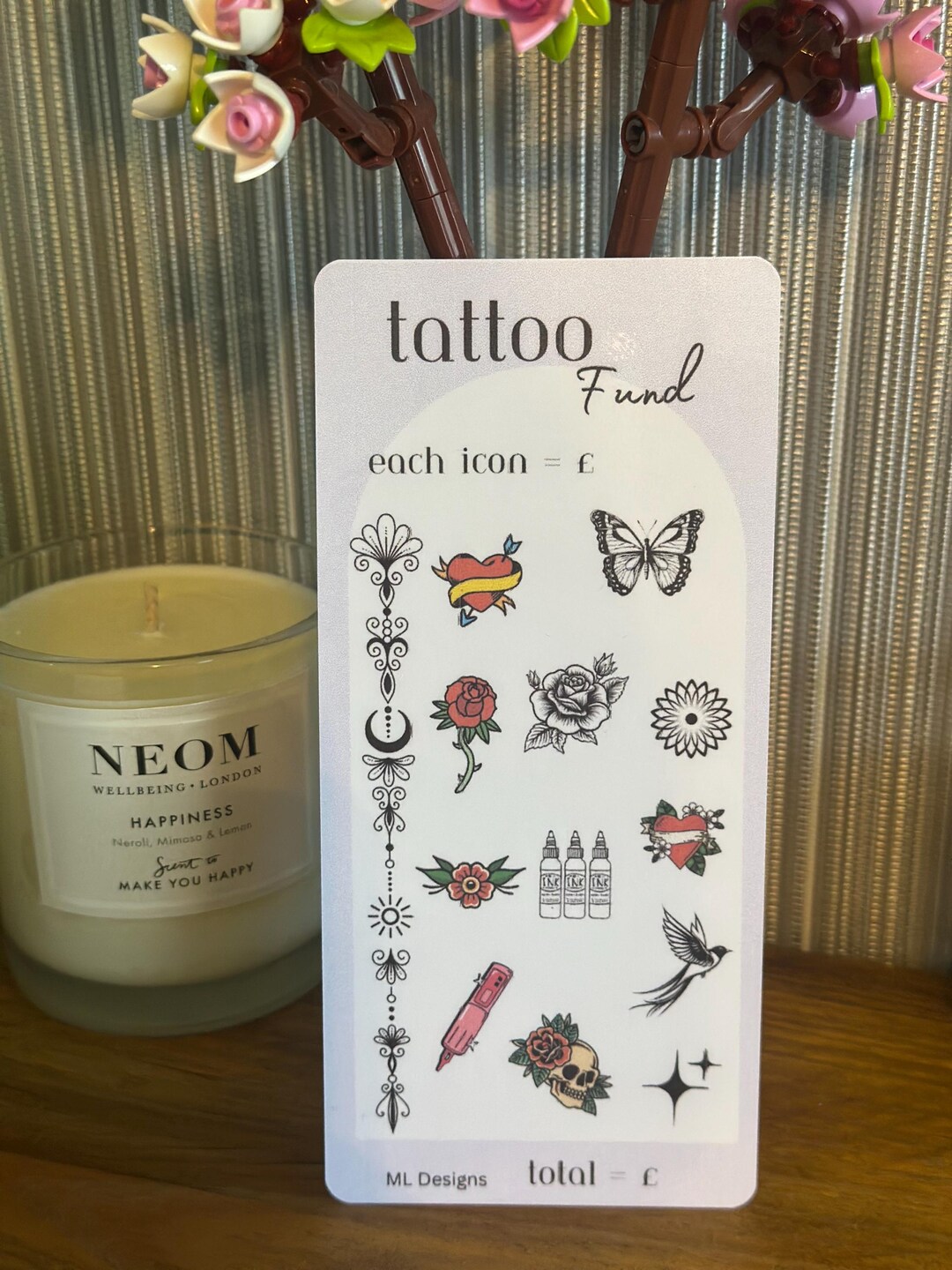 Tattoo Fund Savings Tracker: Laminated Money Saving Challenge - Etsy