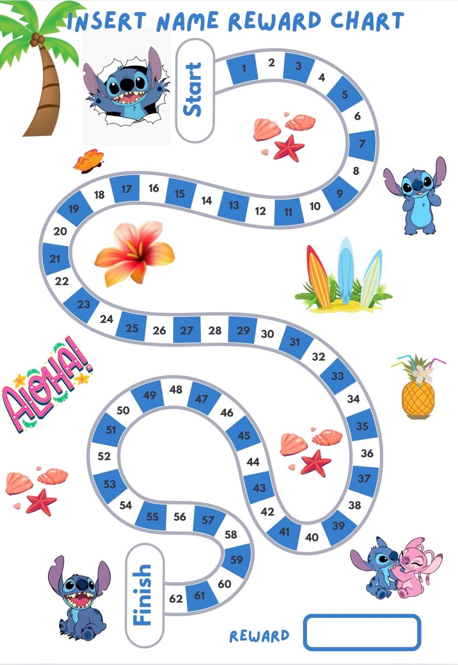 Stitch Reward Chart - Etsy