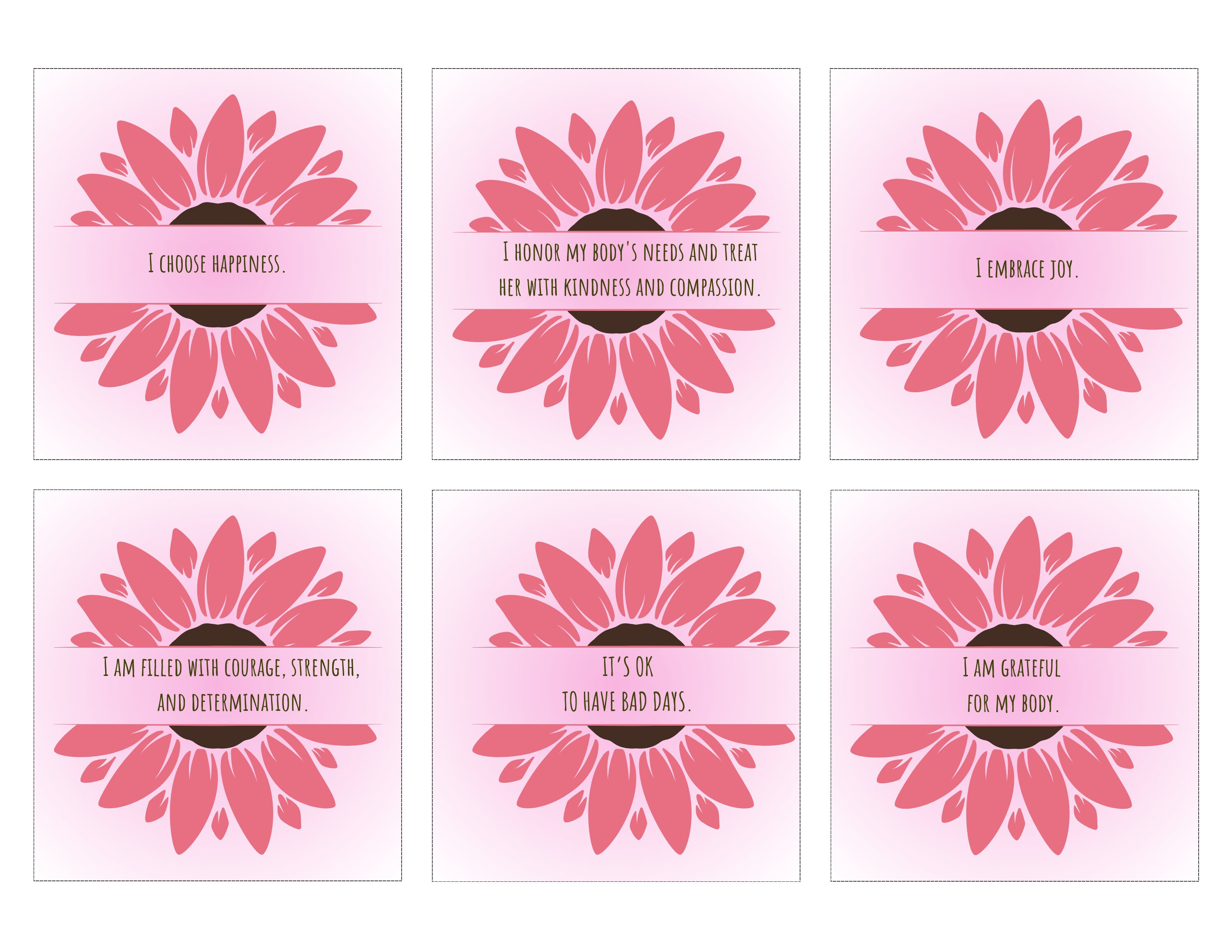 Printable Positive Affirmation Cards - Etsy