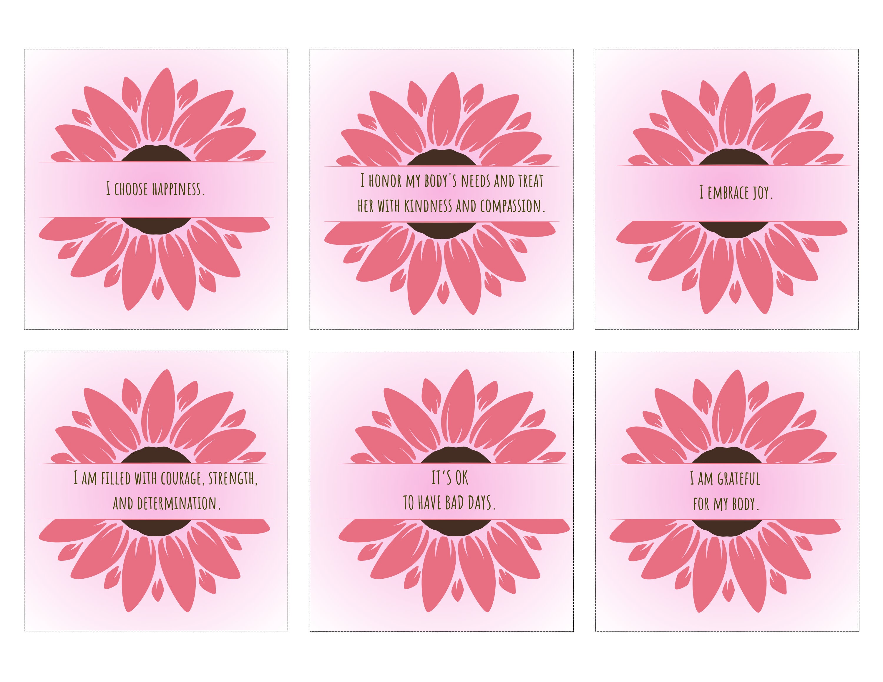 Printable Positive Affirmation Cards - Etsy