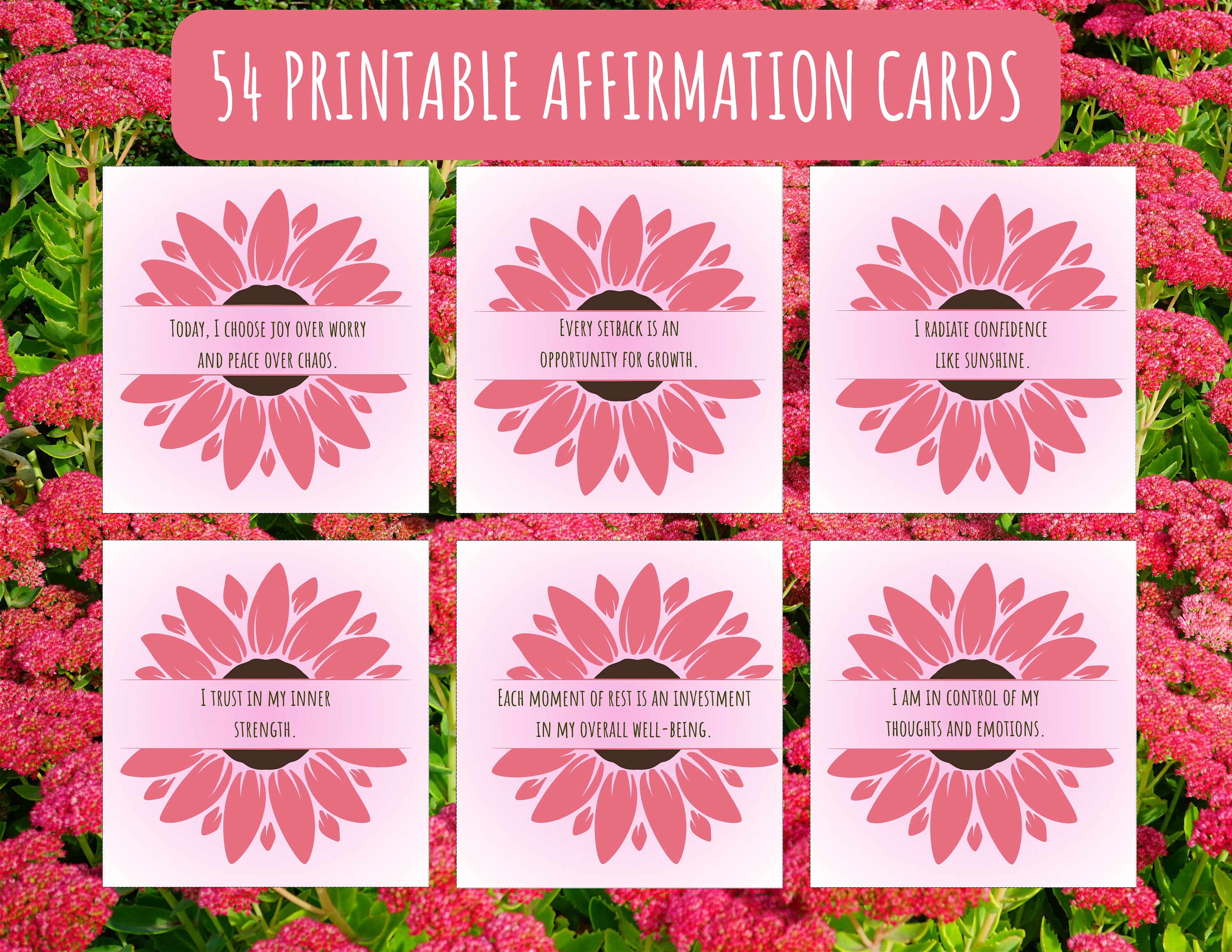 Printable Positive Affirmation Cards - Etsy
