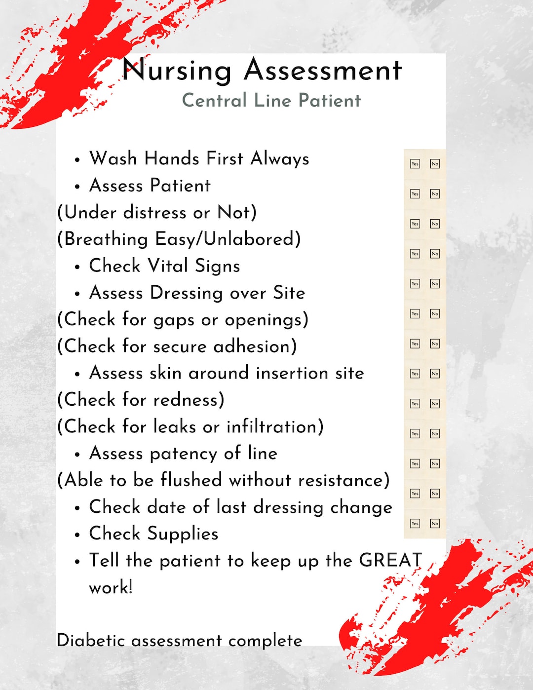 Central Line Assessment - Etsy