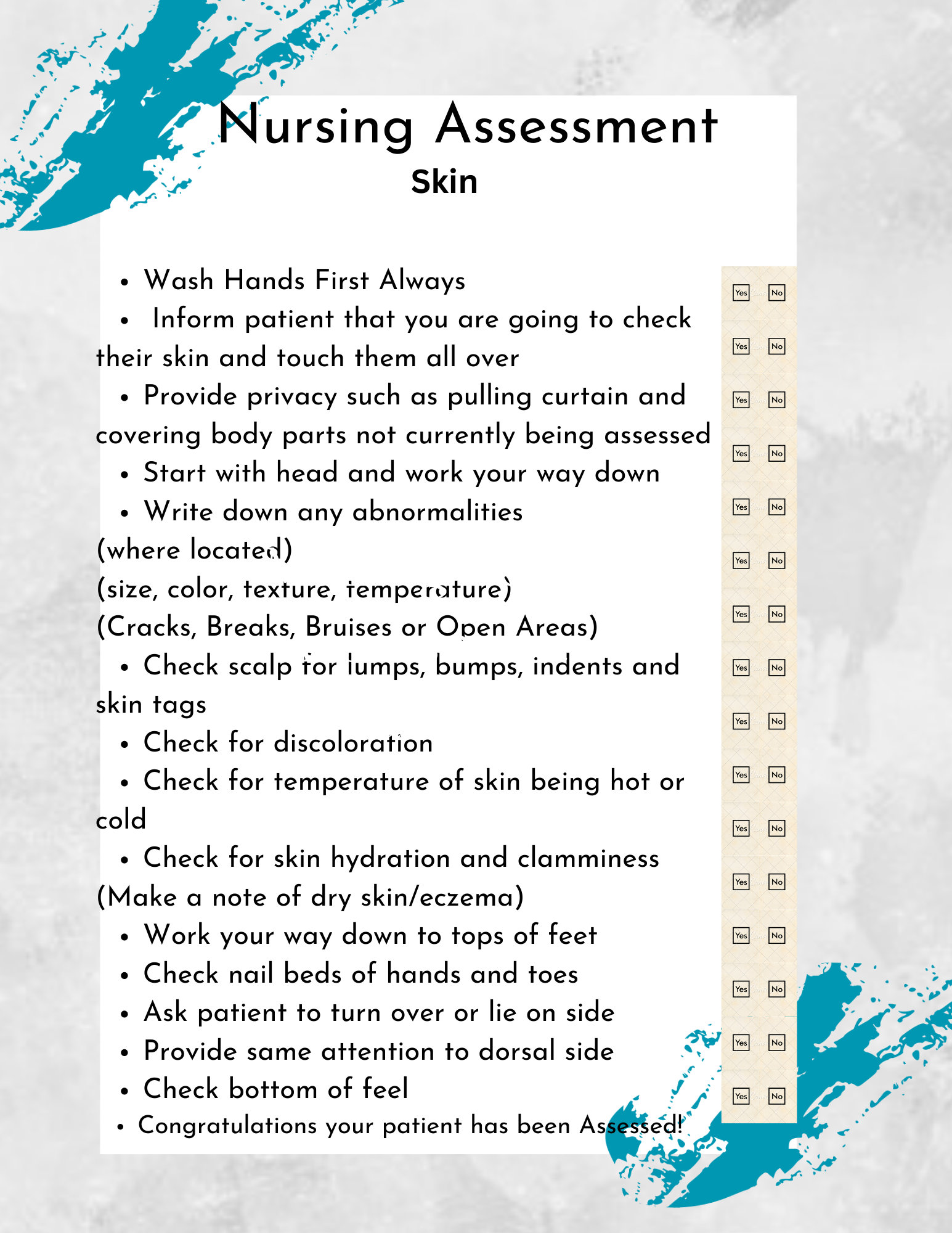 Skin Assessment - Etsy