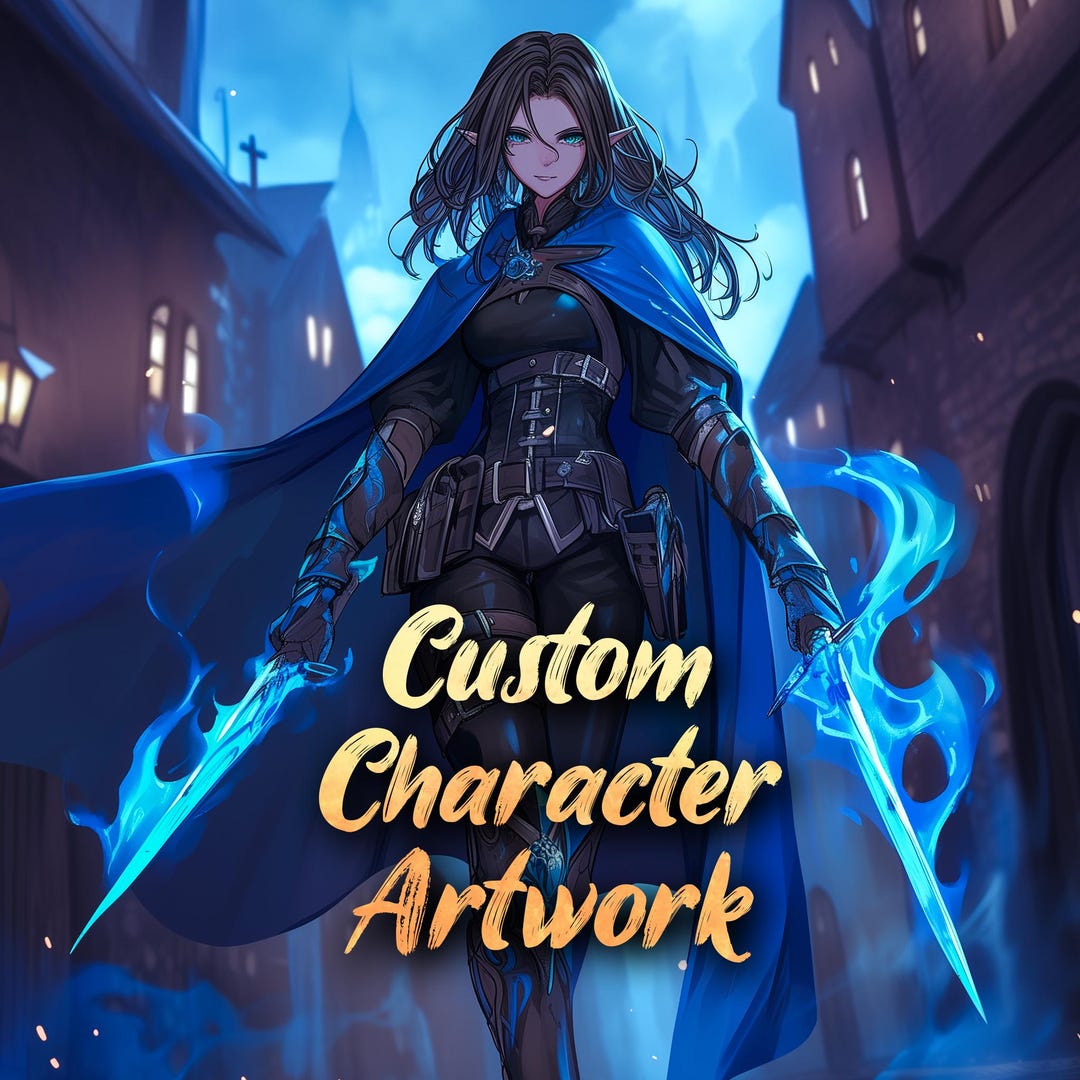 Dnd Character Art Commission With Background Custom Hero Illustration ...