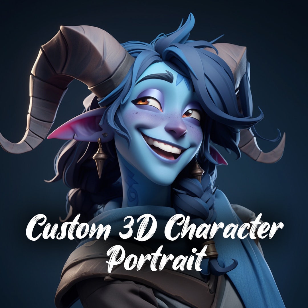 Custom Dnd Character Design 3D Cartoon Character Render Fantasy Video ...