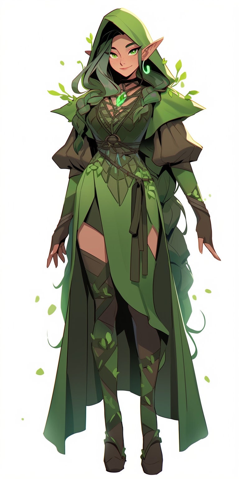 Custom Dnd Character Art Full-body Hero Illustration RPG Character ...