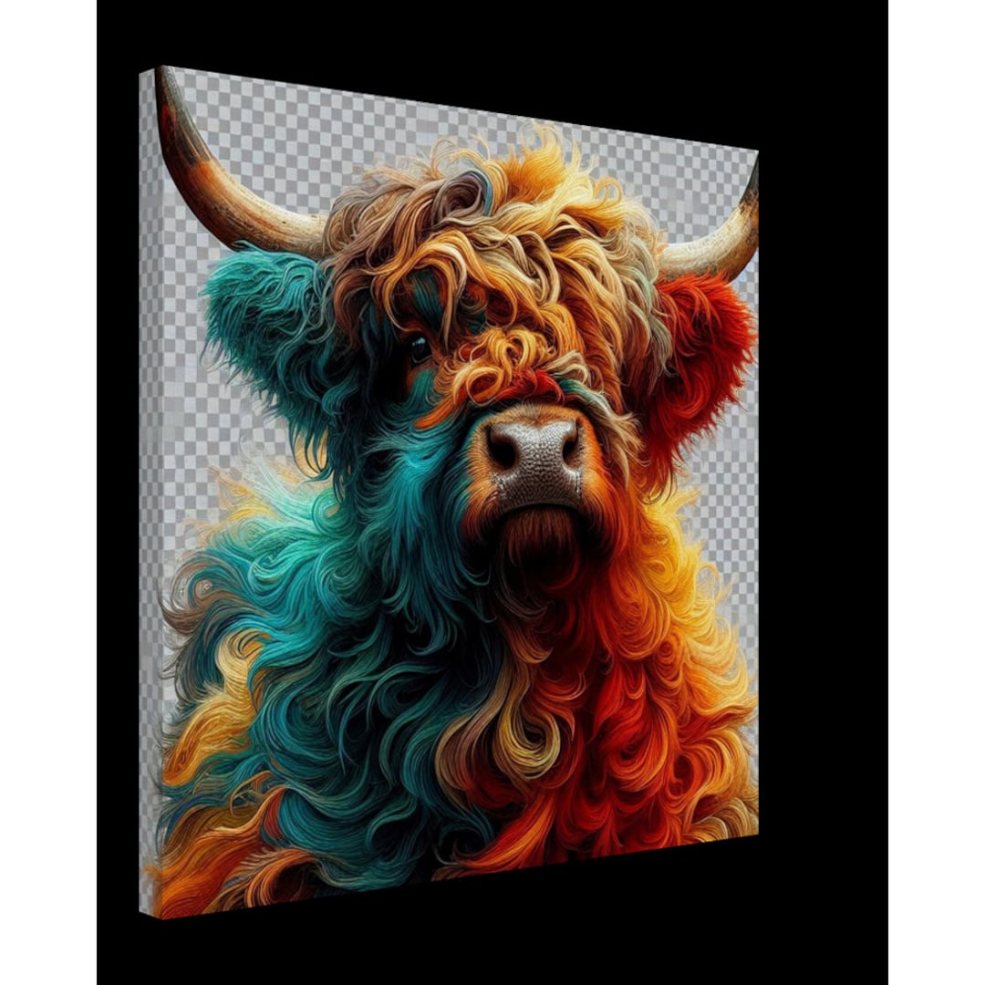 Farmhouse Cow 2 Canvas - Etsy