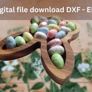 Easter Bunny and Egg Bundle File Cute Serving Plates File for Wood ...