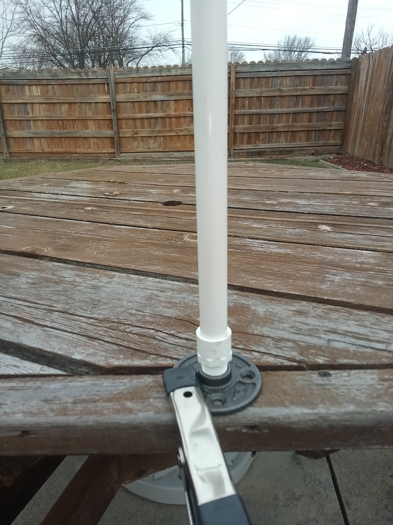 Mini Picnic Table Top PVC FLAG POLE Uses 12"x18" Flag (not Included ...