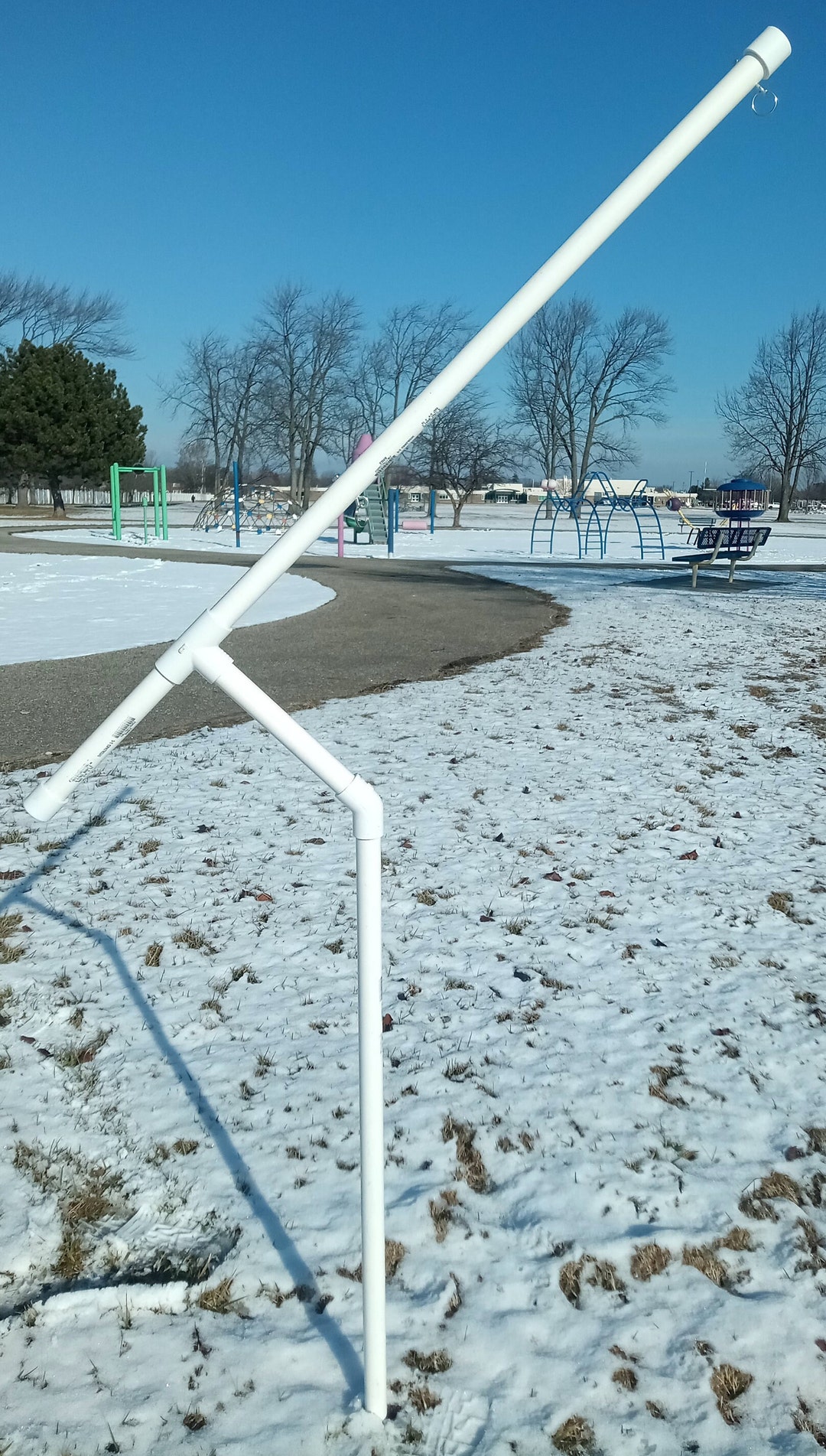 Mid Size 3/4" PVC FLAG POLE Uses 2'x3' Flag (not Included) Comes With ...