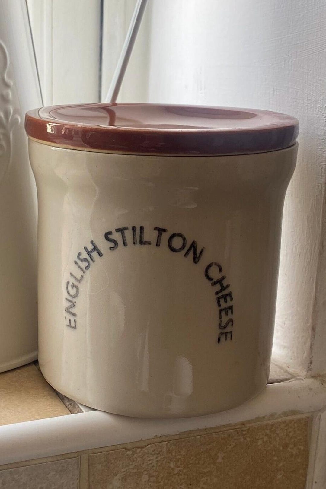 Redgate English Stilton Cheese Pot With Lid | Vintage Cheese Crock ...