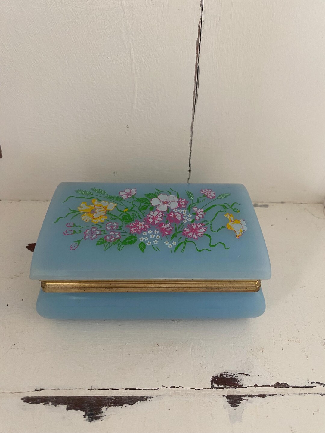 Blue Jewellery Box Vintage Style / Cottage Core - Etsy