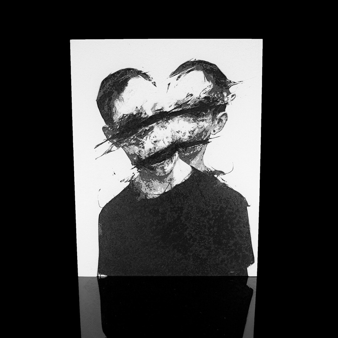 Creepy Twins Artwork Print | Textured Halloween Art Print of Cenobite ...
