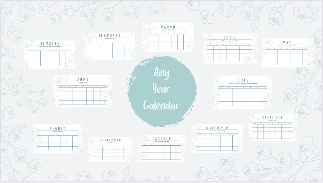 Any Year Calendar - Etsy