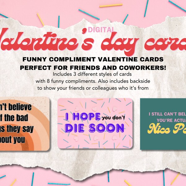 Funny Friends Valentine Cards - Etsy