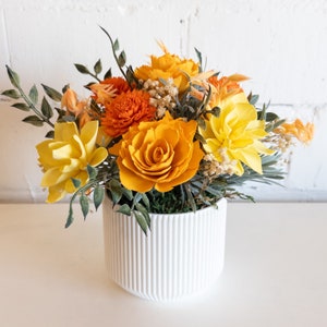 Ray of Sunshine Sola Wood Flower Arrangement With Dried Accents. Yellow ...