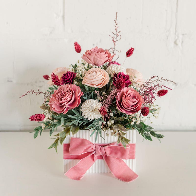 Wood Flower Arrangement - Etsy