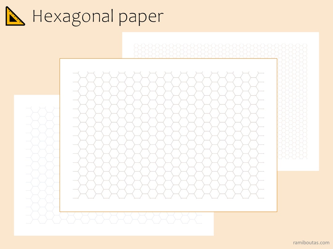 Hexagonal Paper, Hexagon Grid Paper, Hexagon Paper, Hexagon Grid ...