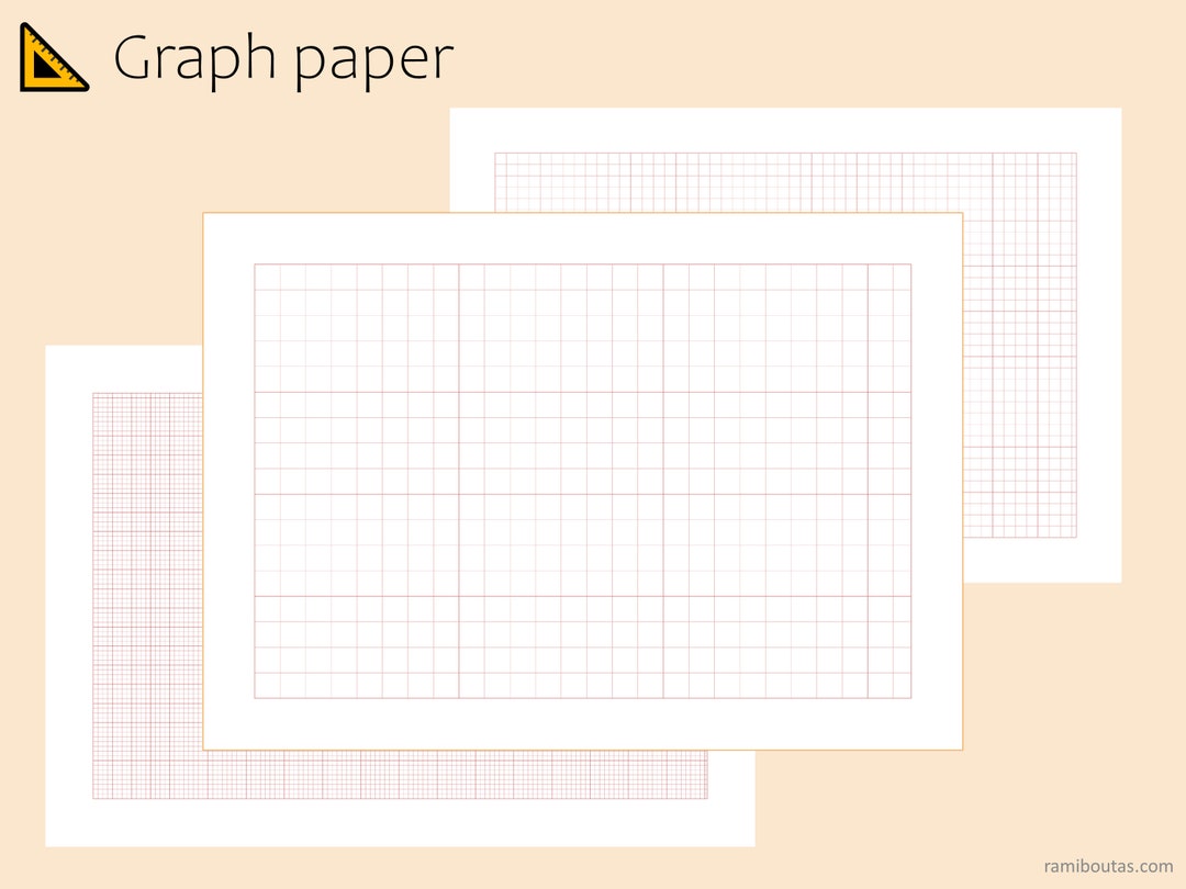Customizable Graph Paper Bundle: Multiple Sizes & Colors (digital ...