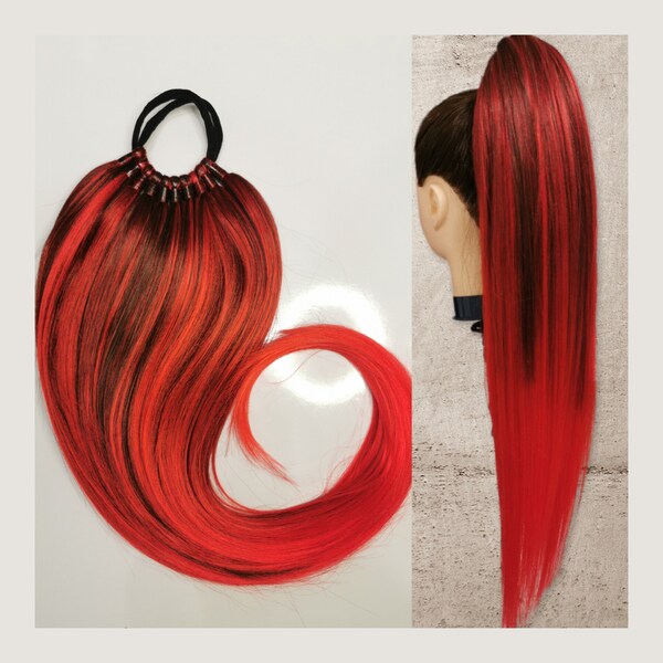 Red Hair Extensions - Etsy