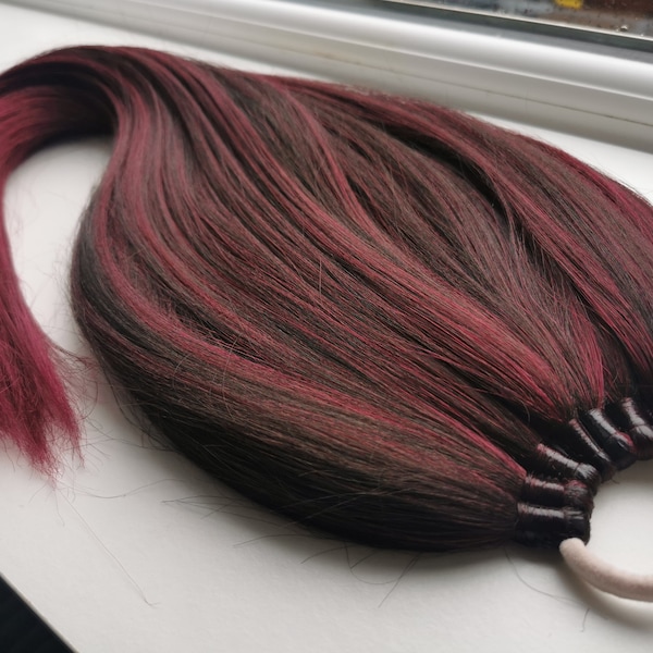 Red Hair Extensions - Etsy