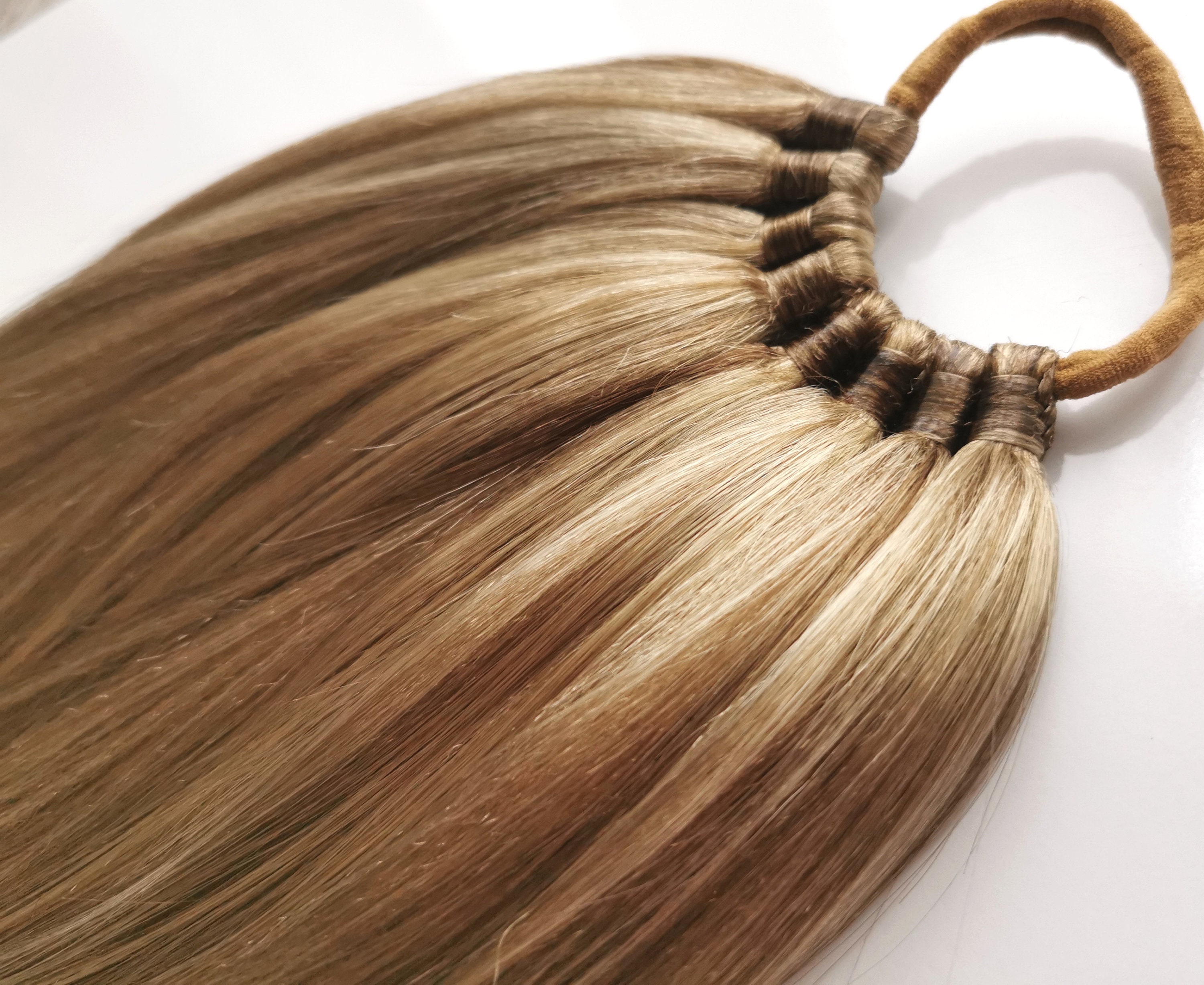 Blonde Ponytail Extension, Fake Ponytails on Elastic Band ,noclipin ...