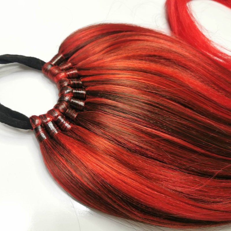 Red Hair Extensions - Etsy