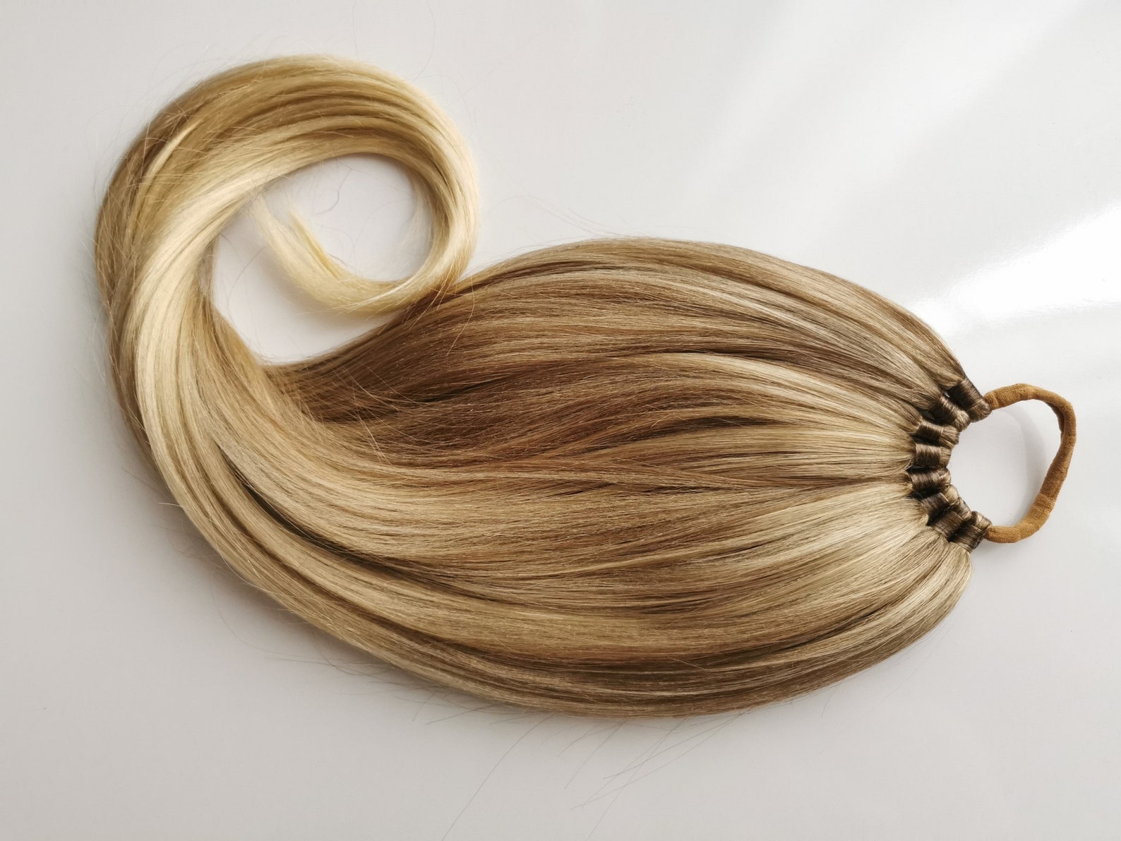 Blonde Ponytail Extension, Fake Ponytails on Elastic Band ,noclipin ...