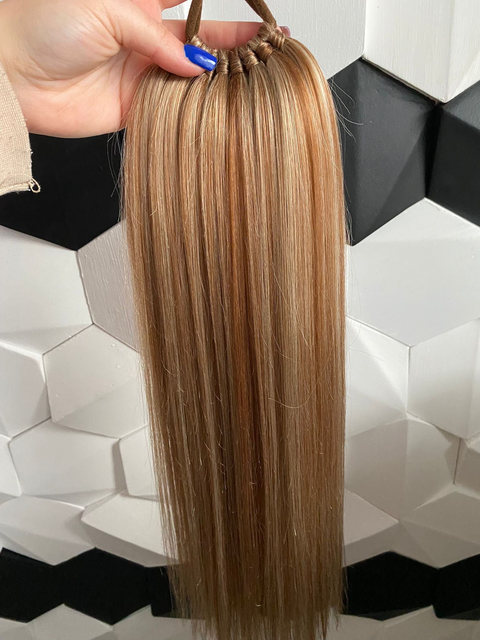 STRAWBERRY BLONDE Ponytail Extension on Elastic Band, Sythetic Hair ...