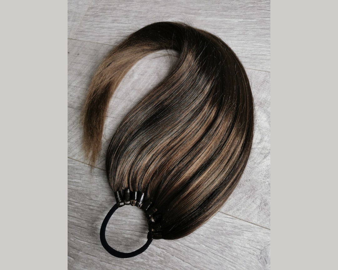 Ombre Ponytail Extensions 18-28inch Synthetic Clip Elastic Band ...