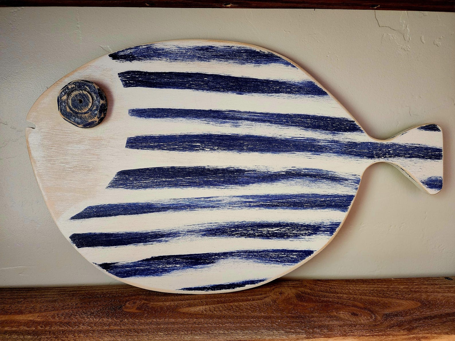Wooden Fish Art for the Wall, Fish Art, Rustic Wooden Fish, Nautical ...