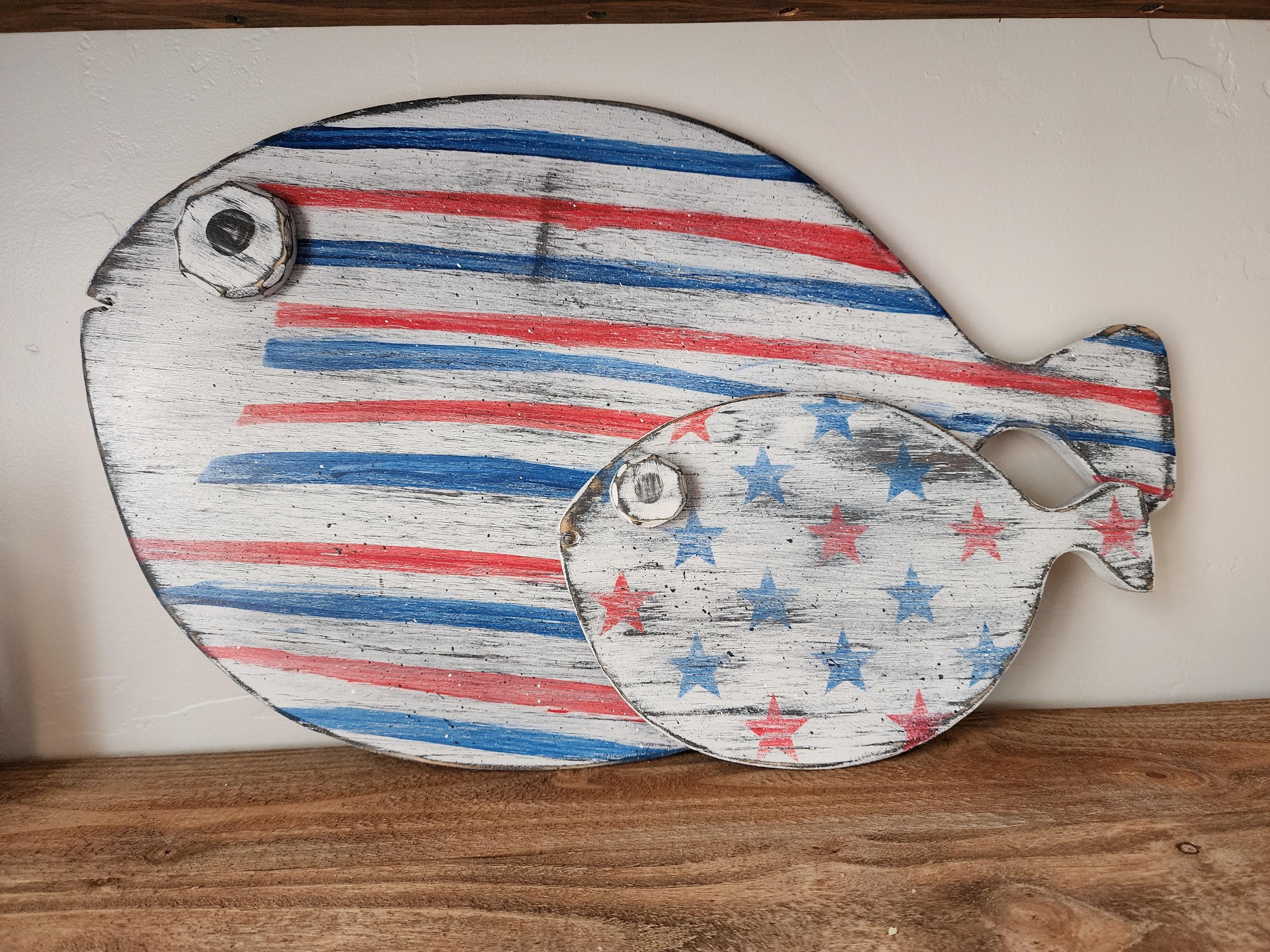 Wooden Fish Art for the Wall, Fish Art, Rustic Wooden Fish, Nautical ...