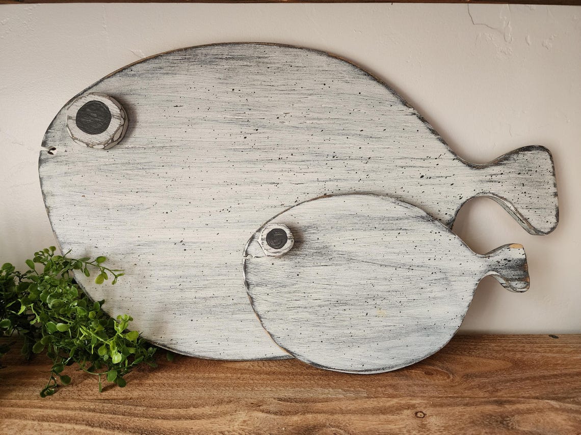 Wooden Fish Art for the Wall, Fish Art, Rustic Wooden Fish, Nautical ...