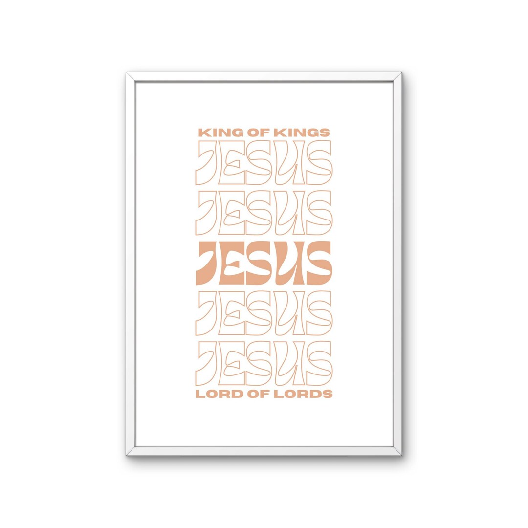 Jesus King of Kings Printable - Boho Christian Wall Art (digital ...