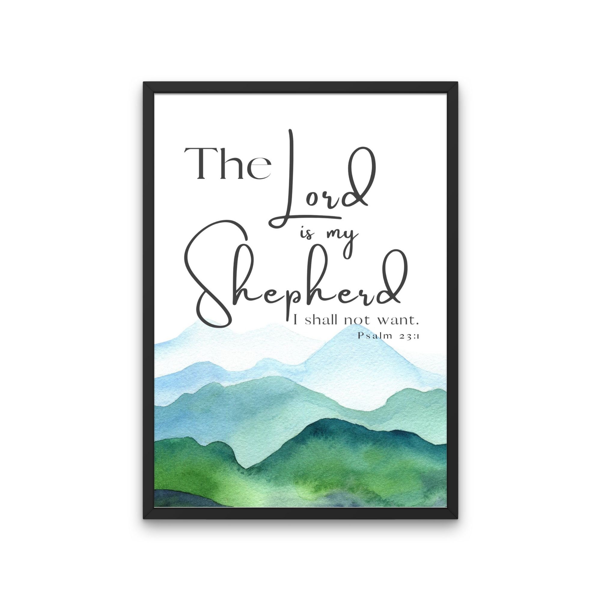 Psalm 23 Bible Verse Wall Art The Lord Is My Shepherd Scripture Print