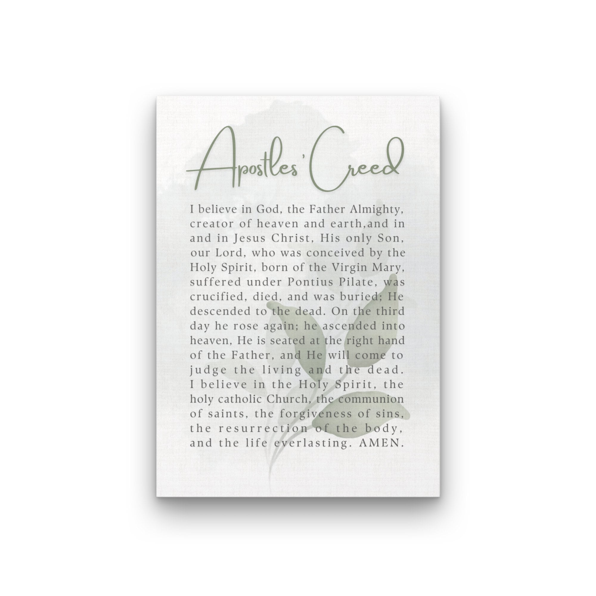Apostles' Creed Christian Wall Art | Christian Church Liturgy ...