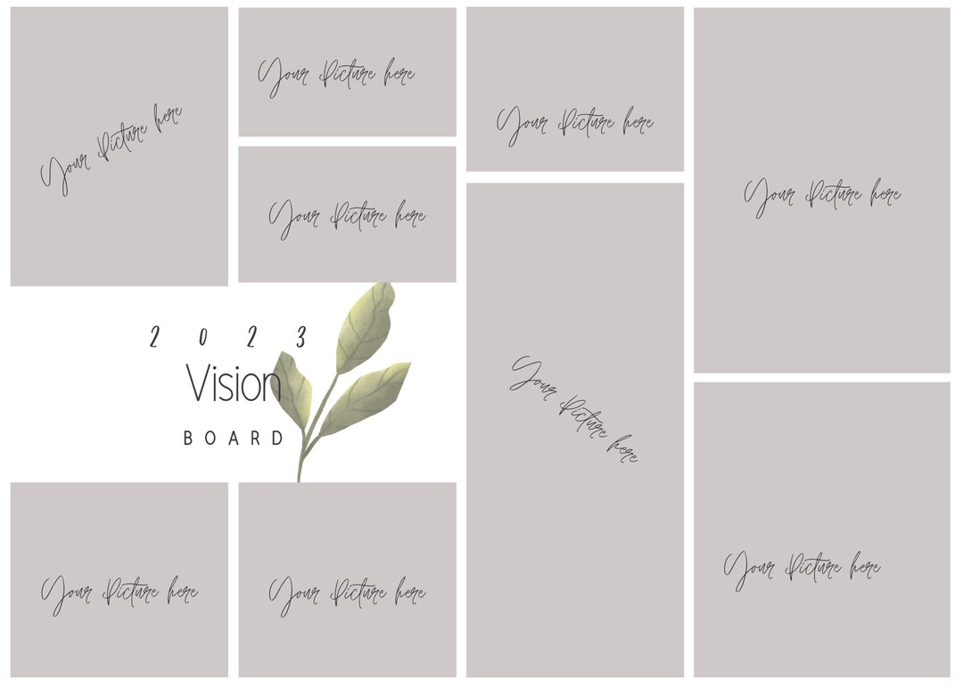 Vision Board Digital Template - Etsy