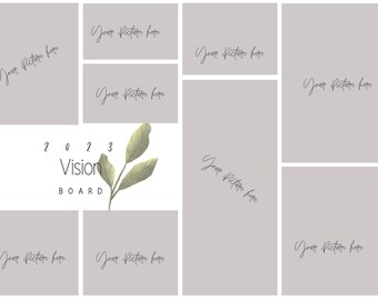 Printable Vision Board Vision Board Template 2023 Dream Life - Etsy