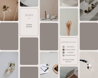 Printable Vision Board Vision Board Template 2023 Dream Life - Etsy