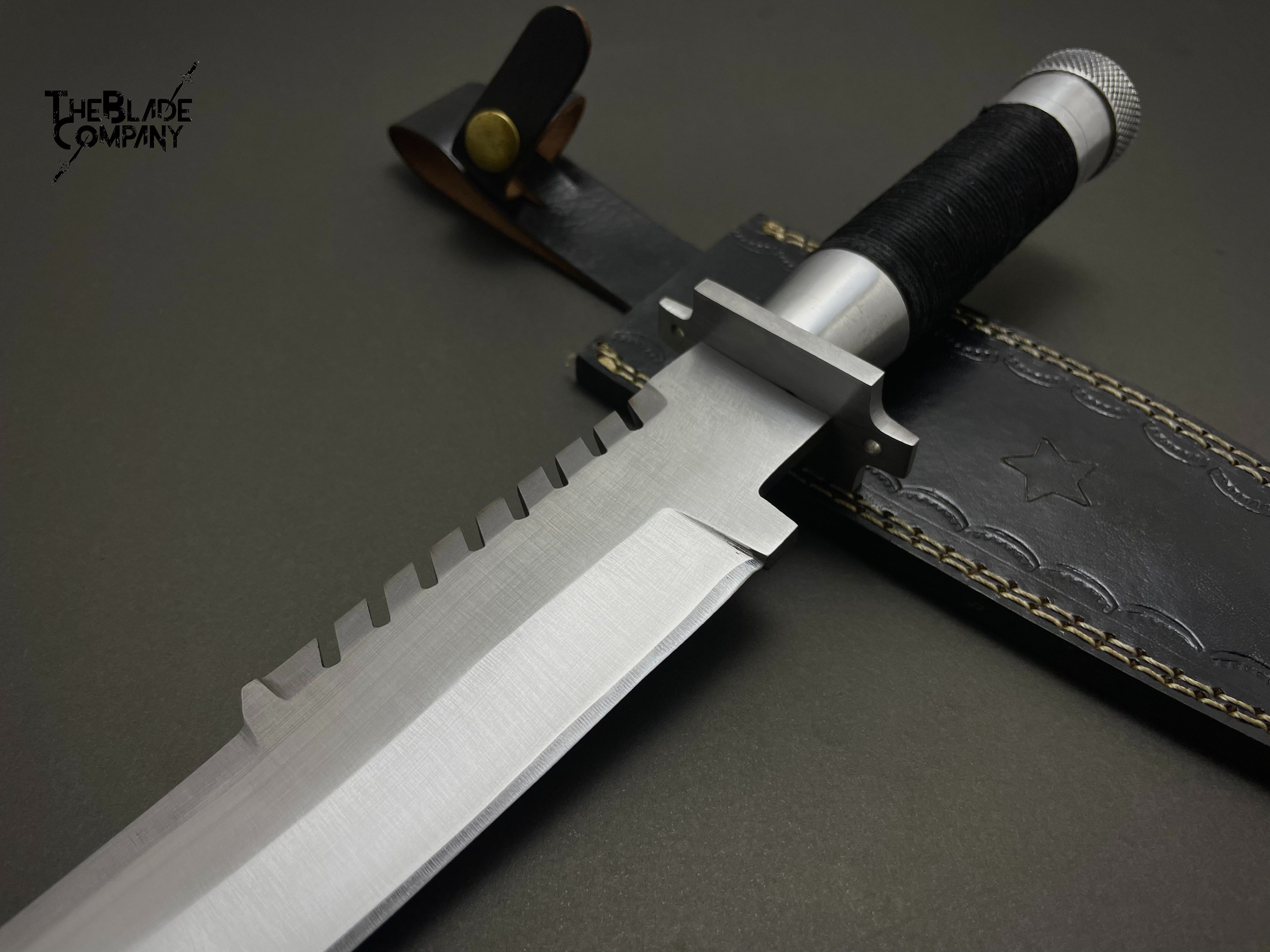 D2 Steel Handmade Rambo Replica Bowie Knife With Leather Sheath Gift ...