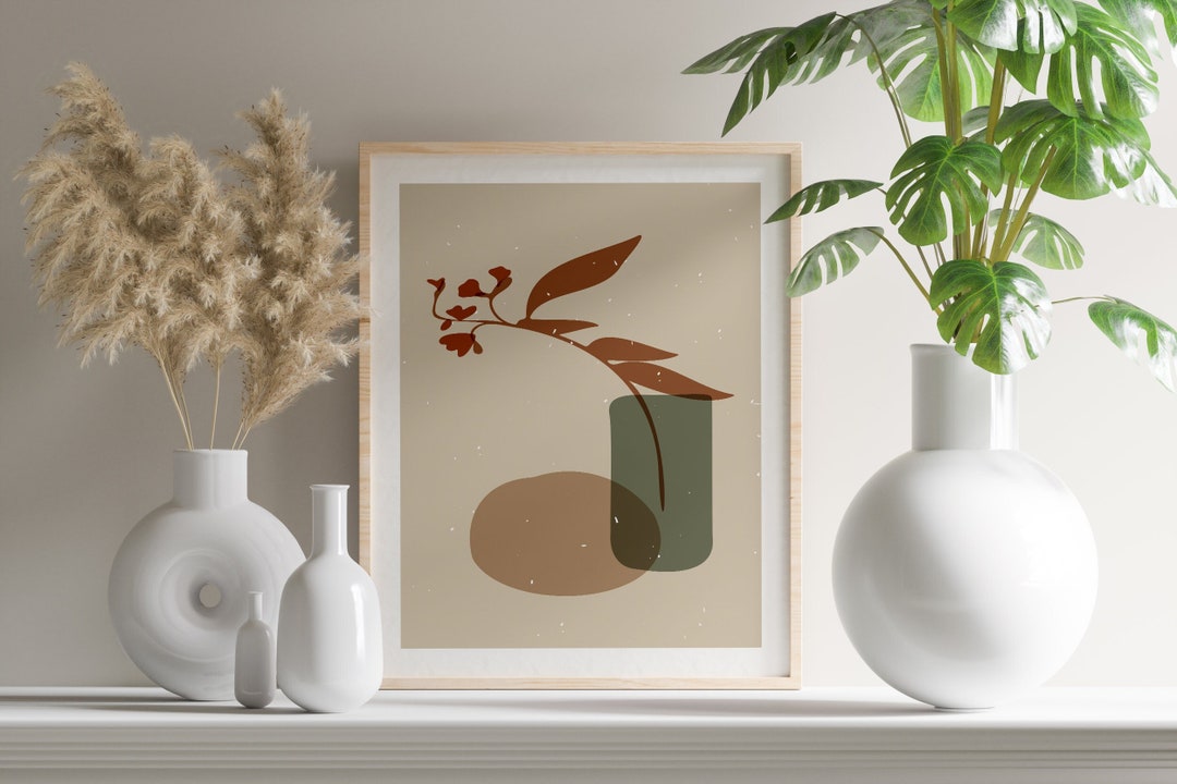 Printable Japanese Vintage Style Flower in Wase Poster - Etsy