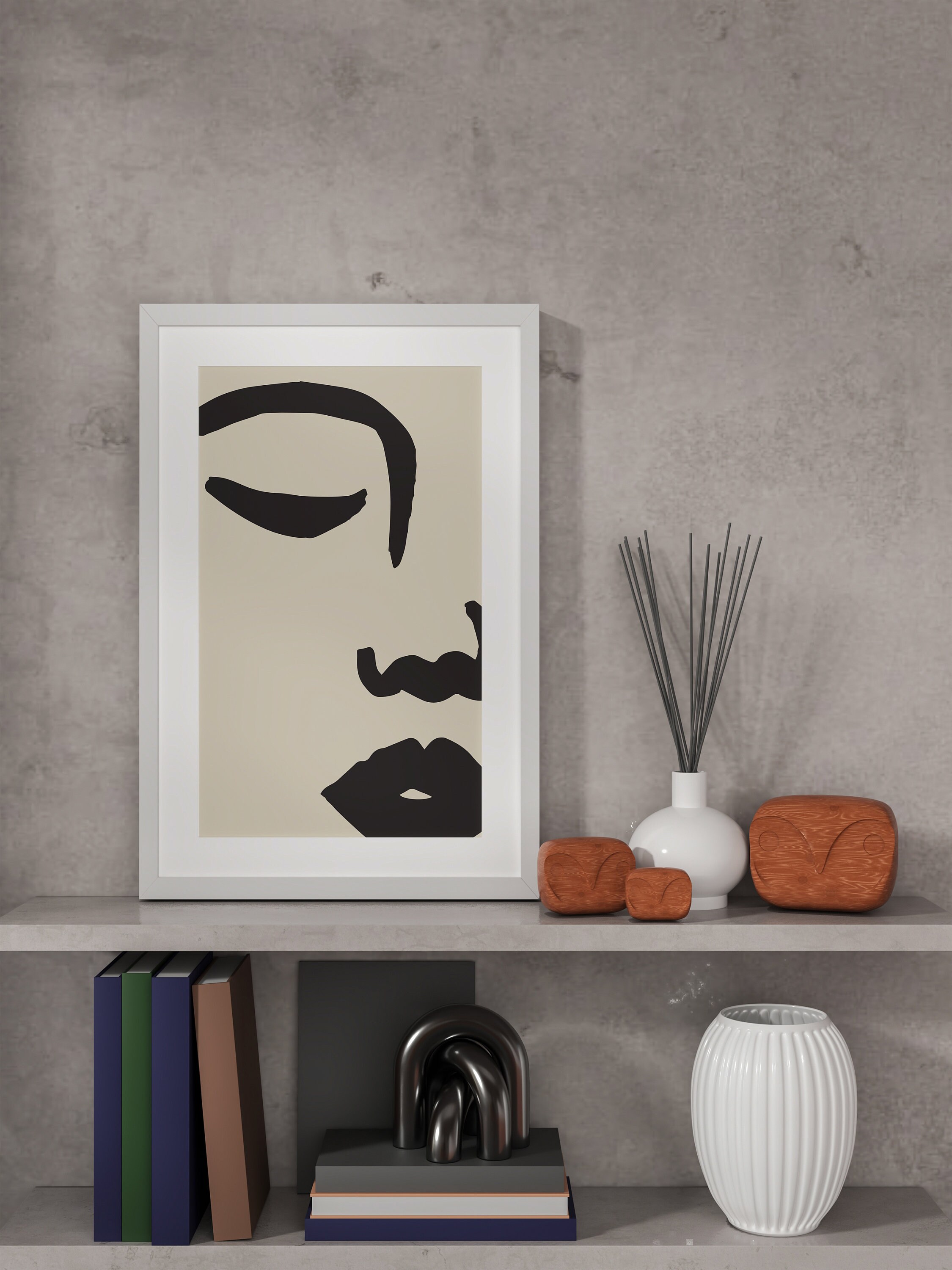 Hand Drawn Abstract Face Illustrations. Trendy Vector Art - Etsy