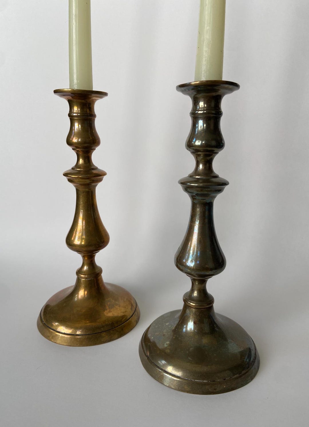 Extra Large Brass Candlestick Holders, With Candle Riser - Set of 2 - Etsy