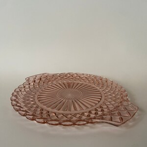 Anchor Hocking Pink Depression Glass Windsor Diamond Patterned Plate ...