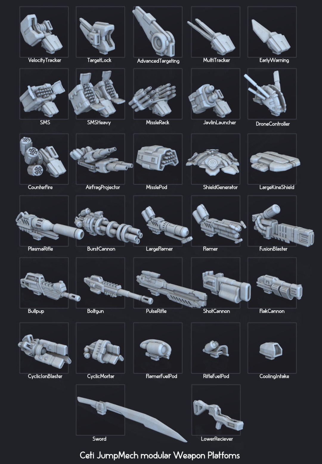 Mech Weapons Packs X12 - Etsy