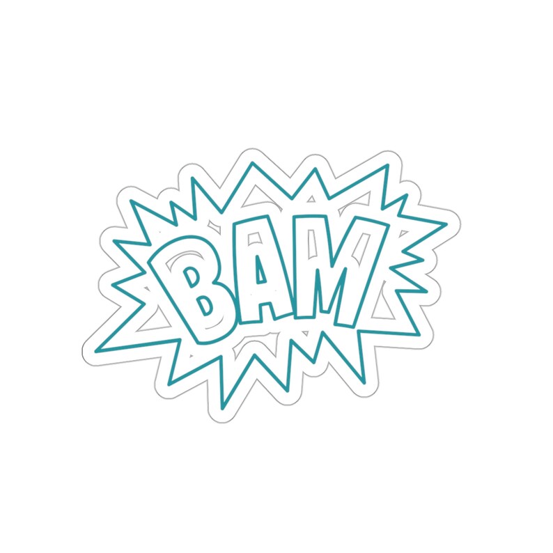 Comic Action Bubble Sticker - BAM + Comic Bubble - Etsy